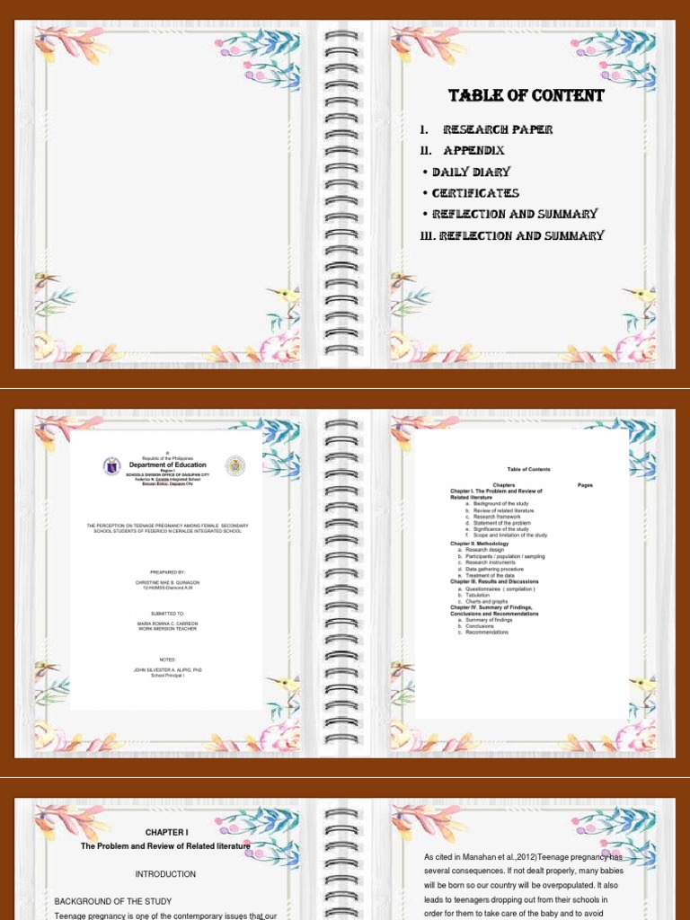 Creative Portfolio-Humss12 | PDF | Adolescence | Teenage Pregnancy