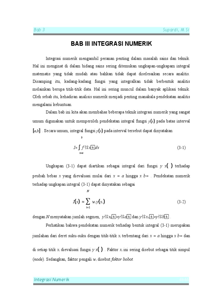 Integrasi Numerik | PDF