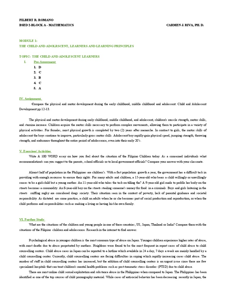 Child And Adolescent Development Insights Pdf Child Abuse Adolescence