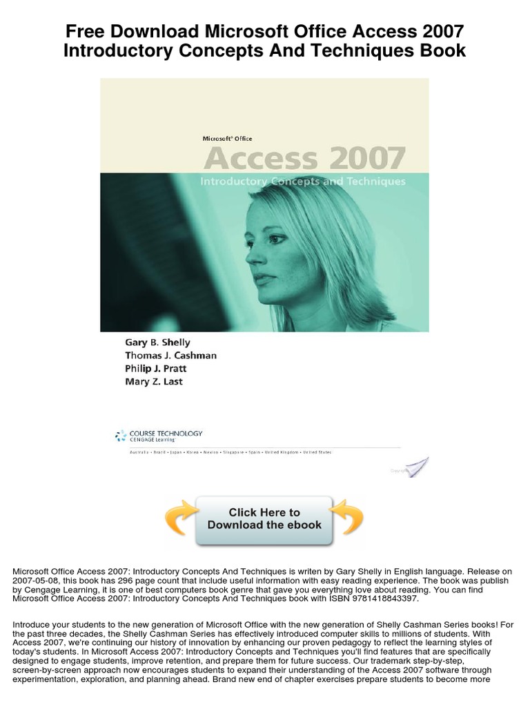 Microsoft Office Access 2007 Introductory Concepts and Techniques | PDF