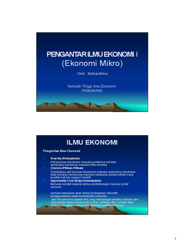 Mikroekonomi | PDF