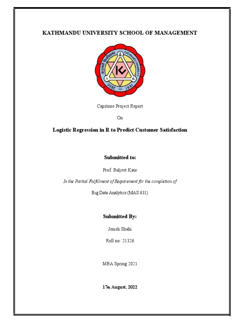 Sakhil Capstone | PDF | Logistic Regression | Regression Analysis Sakhil Capstone | PDF | Logistic Regression | Regression Analysis