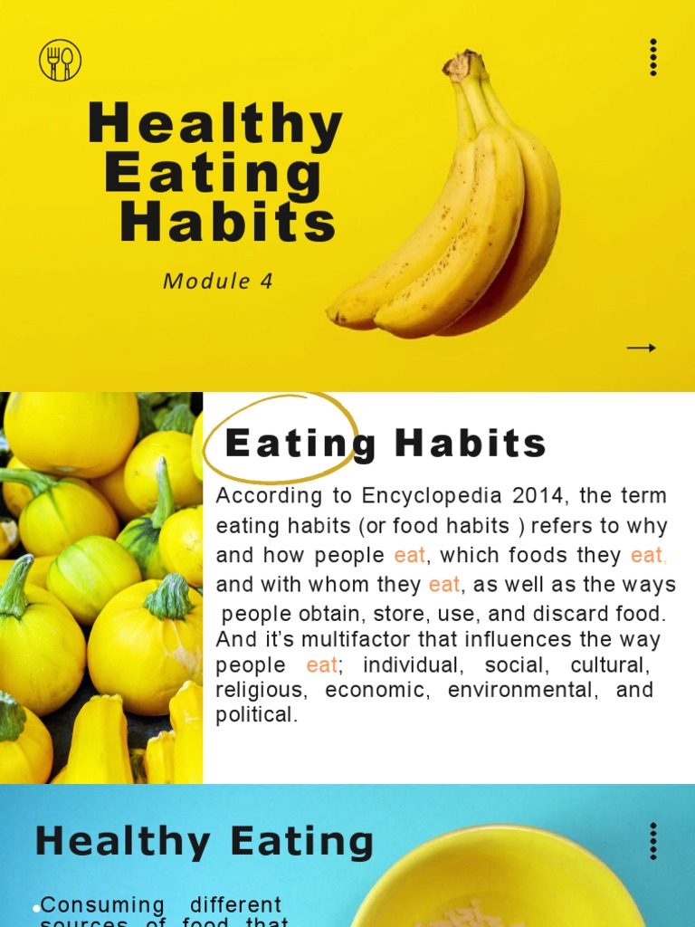 Healthy Eating Habits 1 | PDF | Nutrients | Dieting