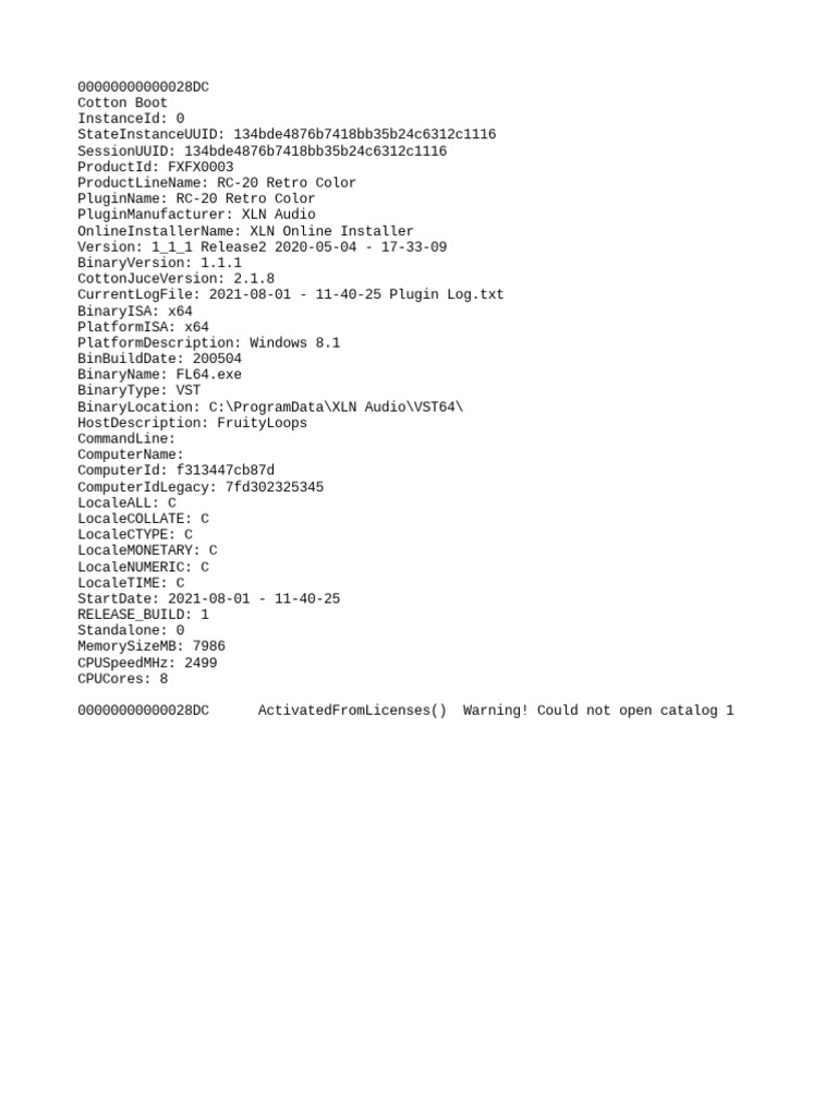 2021-08-01 - 11-40-25 Plugin Log | PDF | Computers