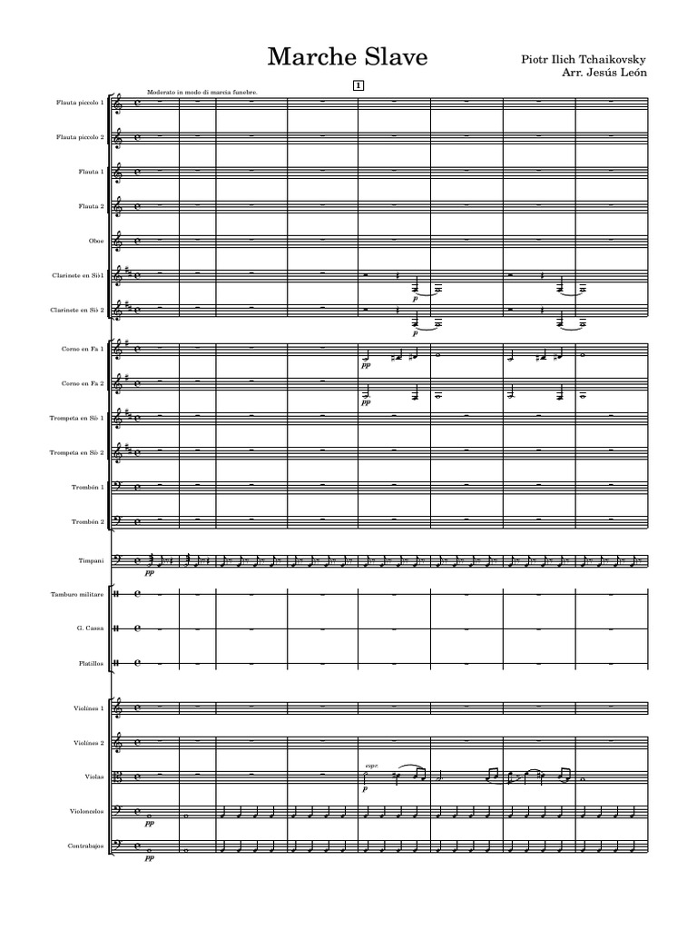 Marche Slave Score | PDF