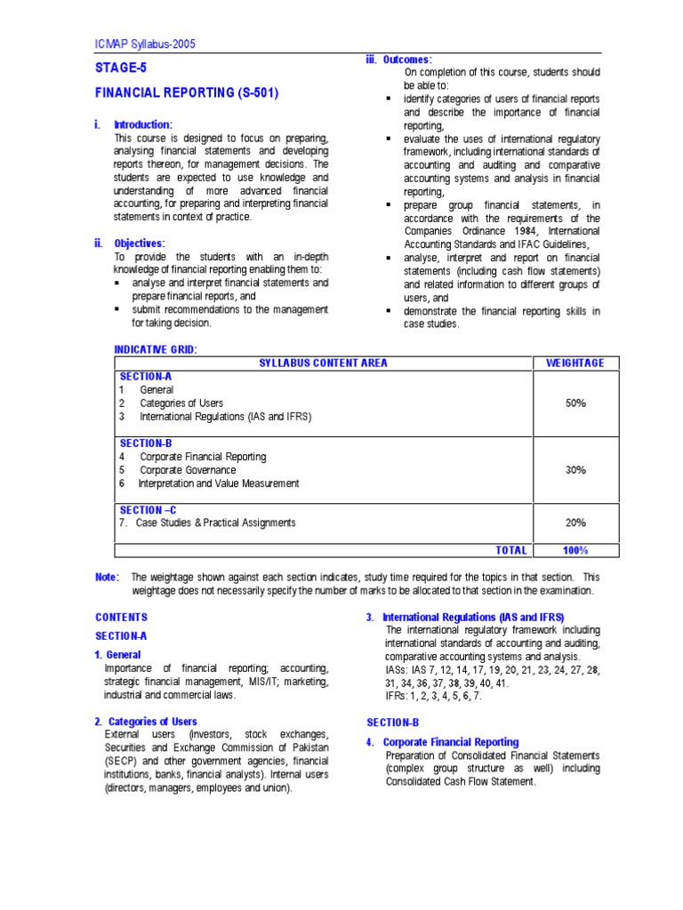 Stage 5 Syllabus - 2006 | PDF | Financial Audit | Audit