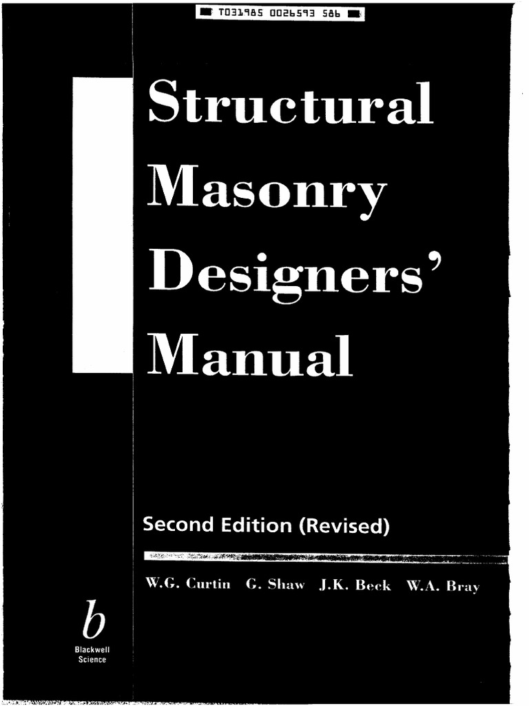 Book - Structural Masonry Designers Manual | PDF