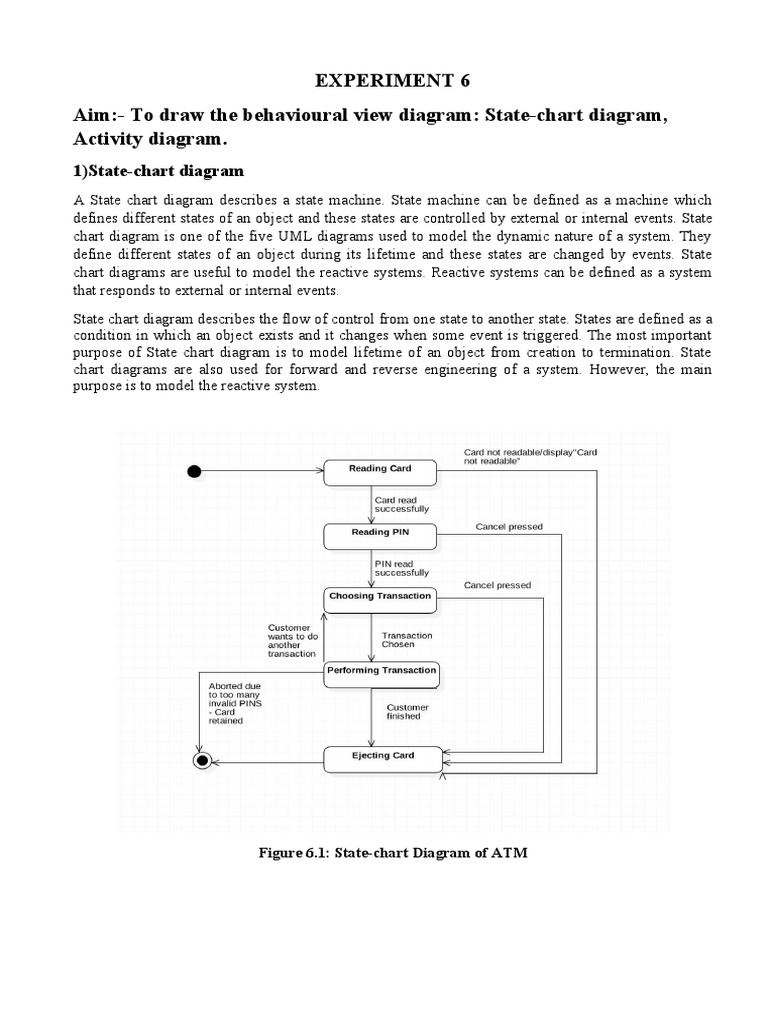 Modeling Dynamic Behavior with State-Chart and Activity Diagrams | PDF ...