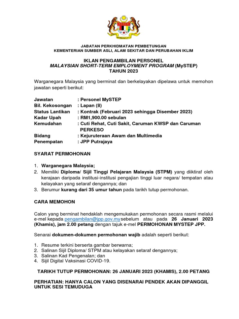 Iklan Mystep JPP 2023 | PDF