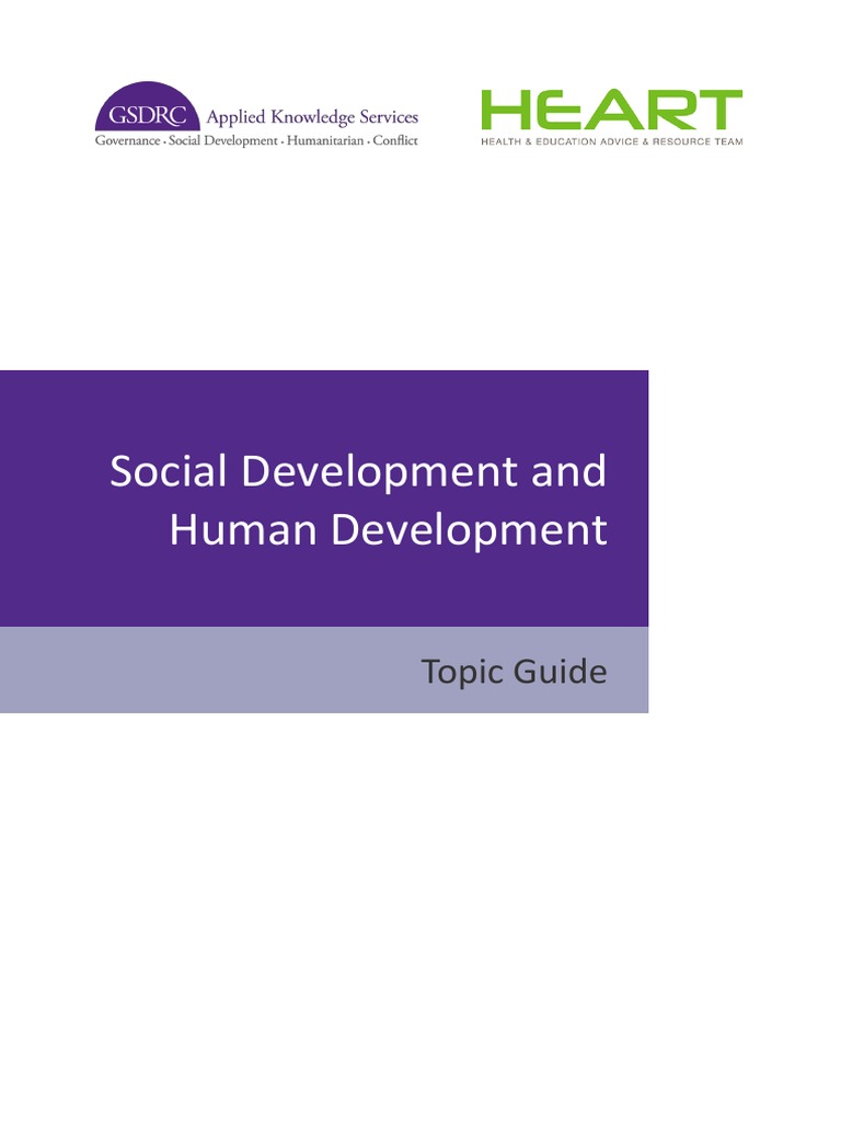 Social Development and Human Development Book | PDF | Wash | Social ...