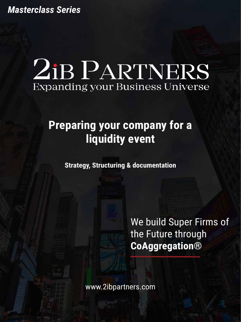 Preparing Your Company For A Liquidity Event | PDF | Valuation (Finance ...