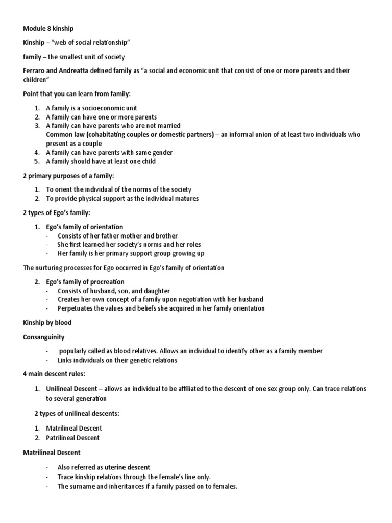 Ucsp | PDF | Family | Kinship