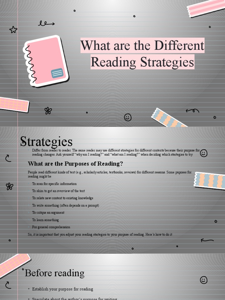 Group 4 Report What Are The Different Reading Strategies | PDF ...