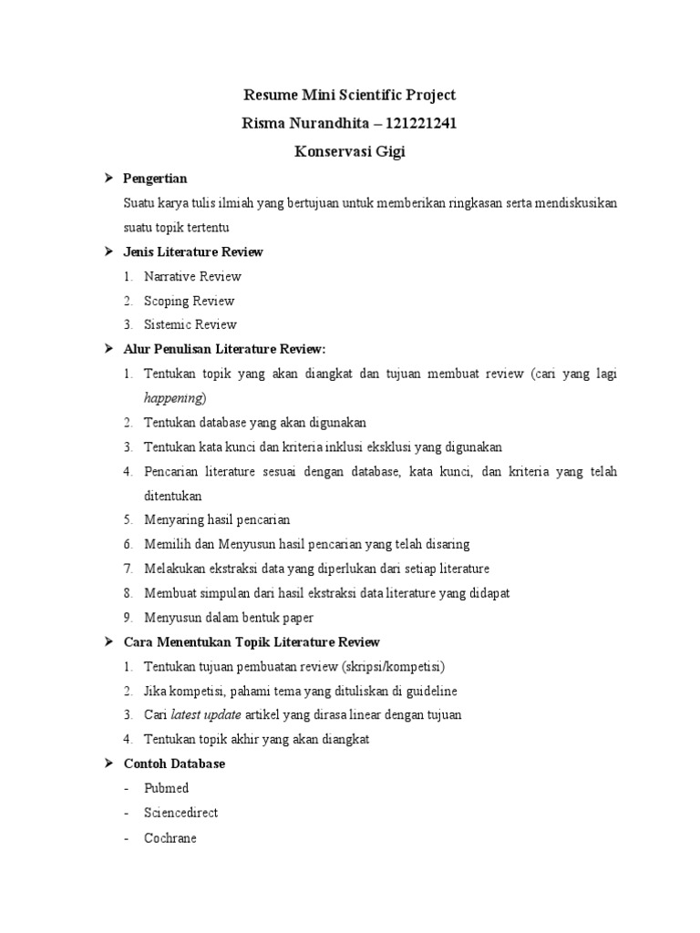 Resume Mini Risma | PDF | Karier & Perkembangan