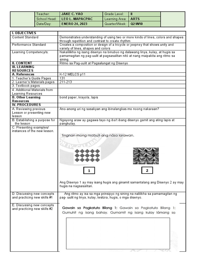 Arts 2 Week 10 | PDF