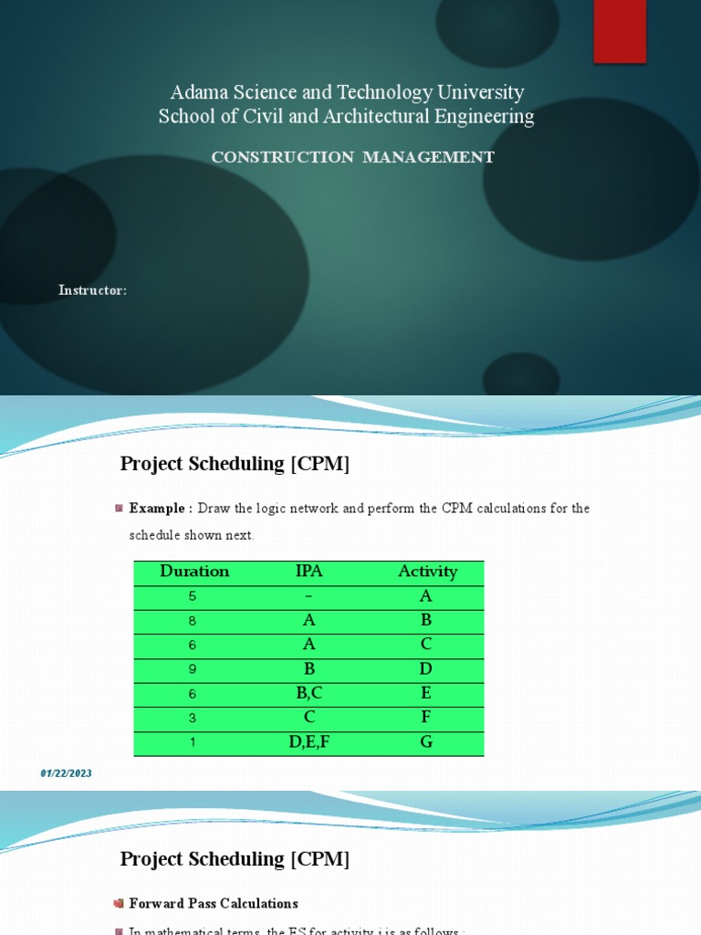 Ch5 Management and Planning Techniques Solved Examples | PDF | Applied Mathematics ...