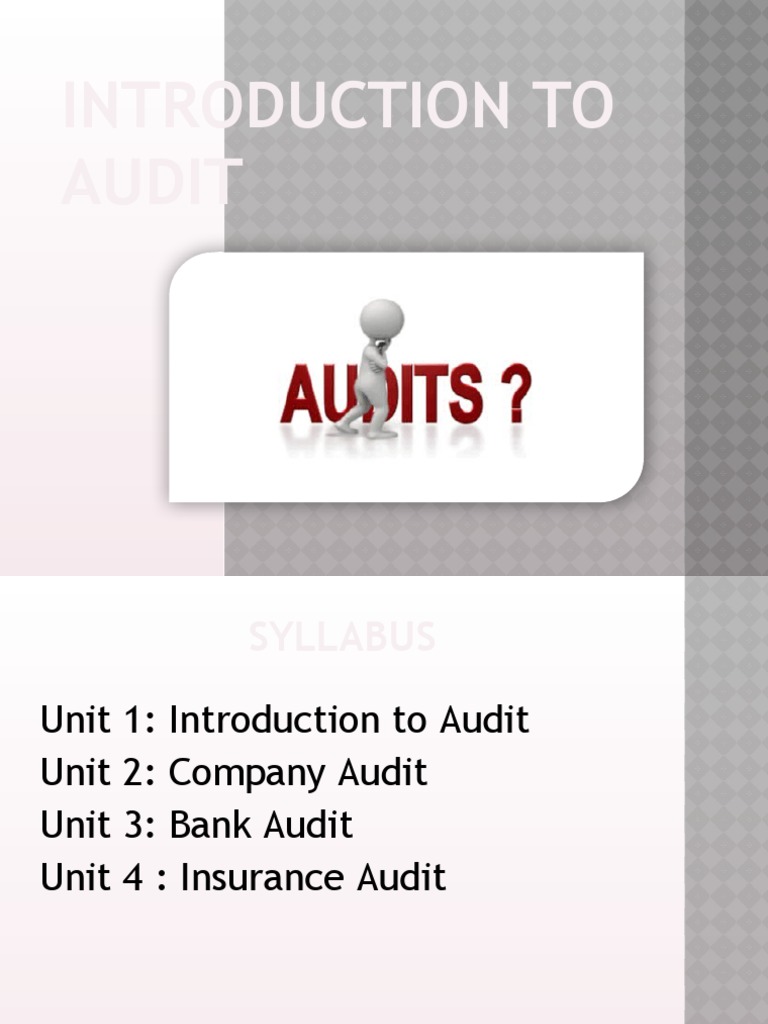 Introduction of Audit | PDF | Audit | Internal Control