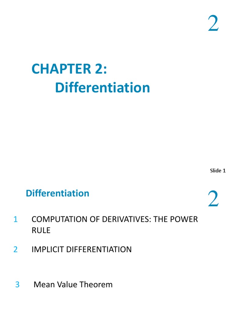 2-1 Differentiation (Power Rule) | PDF | Derivative | Tangent