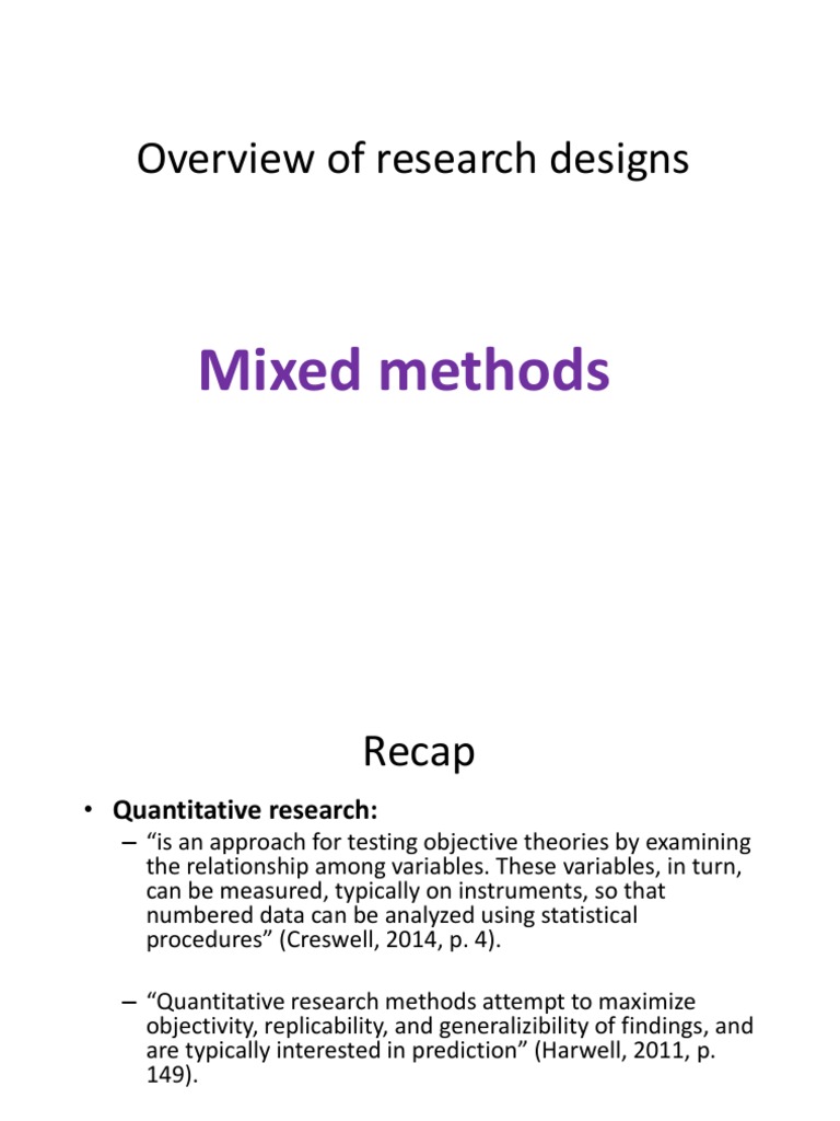 Mixed Methods - Presentation | PDF | Qualitative Research ...
