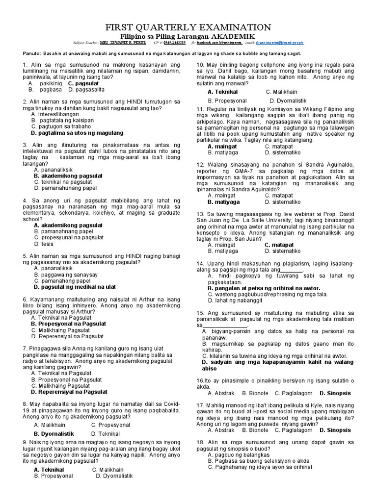 Fpl-Akad Q1-PT | PDF