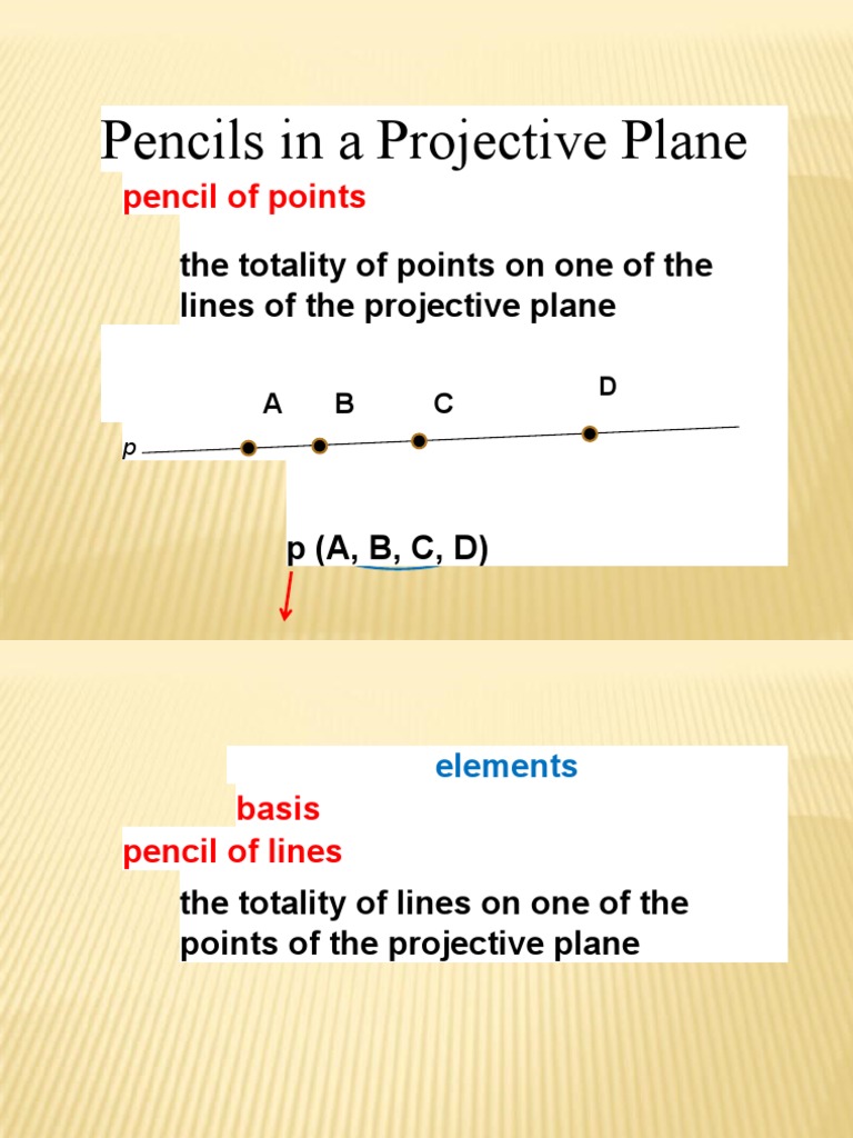 Pencils in A Projective Plane: Pencil of Points | Download Free PDF ...