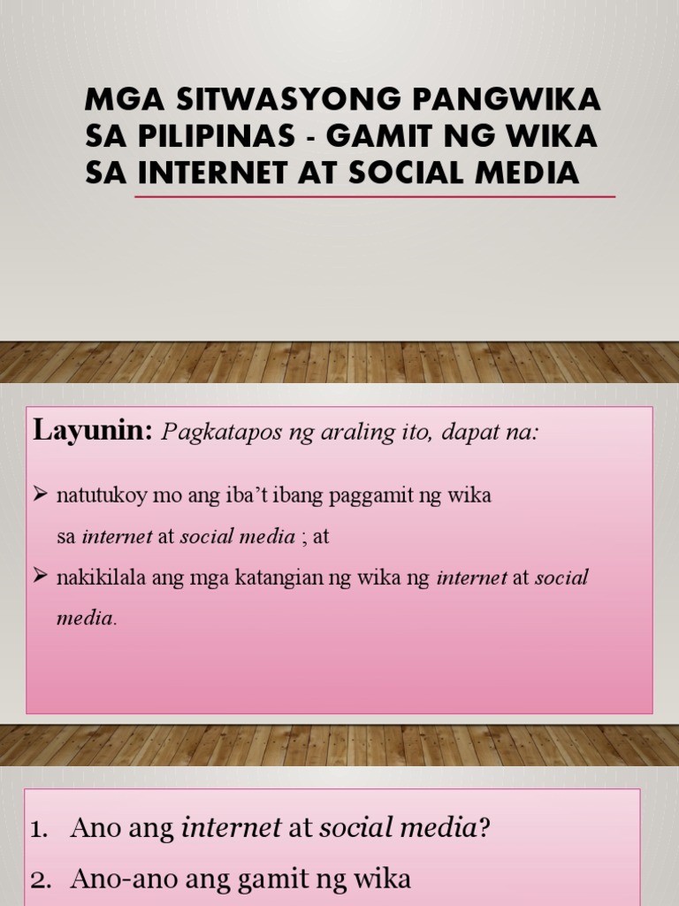 Gamit NG Wika Sa Social Media | PDF
