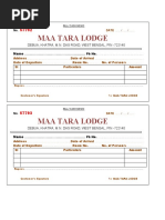Lodge Bill | PDF | Receipt | Commerce