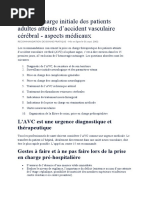 Conduite A Tenir en Cas D'avc Infirmiers | PDF | Accident vasculaire cérébral | Maladies et troubles