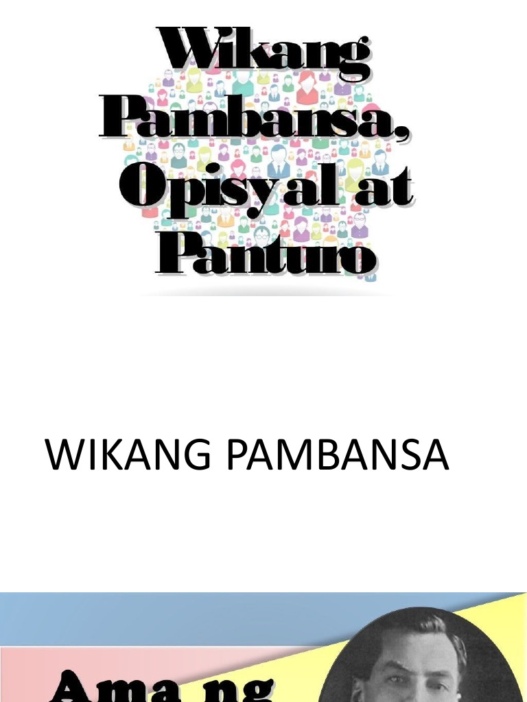 Wikang Pambansa Opisyal at Panturo | PDF