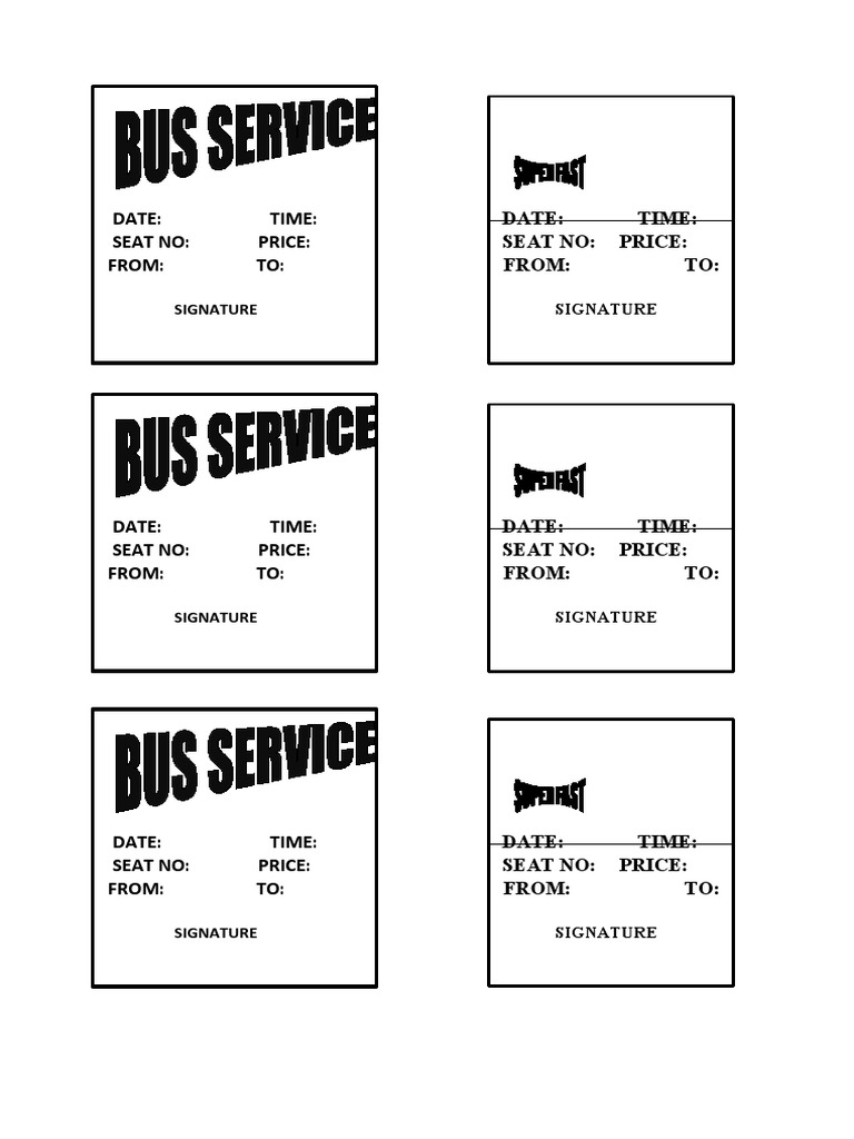 Bus Ticket | PDF