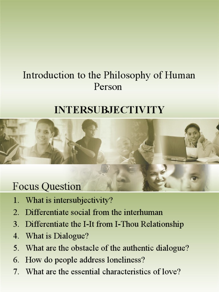 Intersubjectivity in Human Philosophy | PDF | Social Science