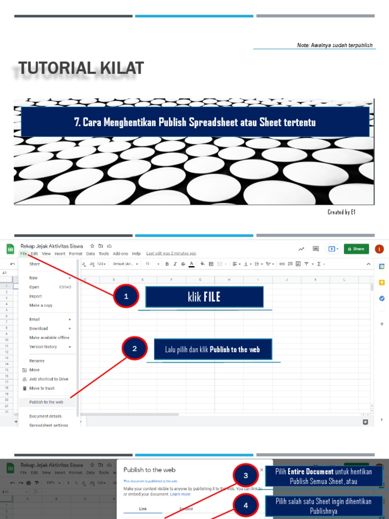 07 Cara Menghentikan Publish Spreadsheet Atau Sheet Tertent | PDF