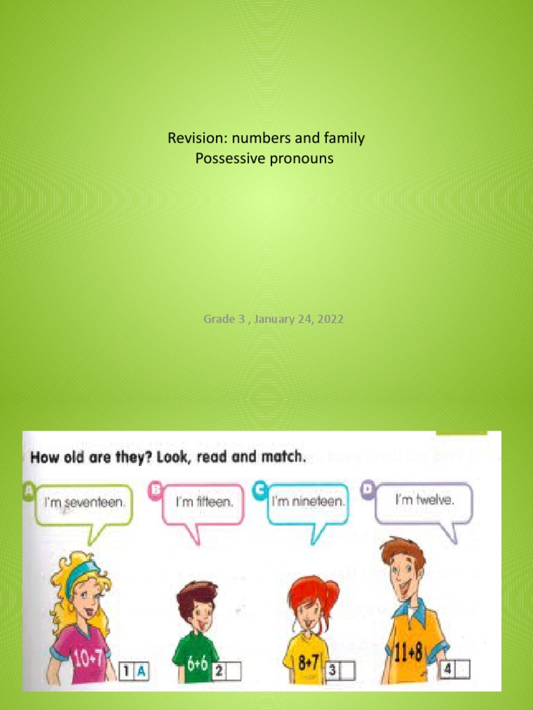 Grade 3 Possessive Pronouns Quiz | PDF