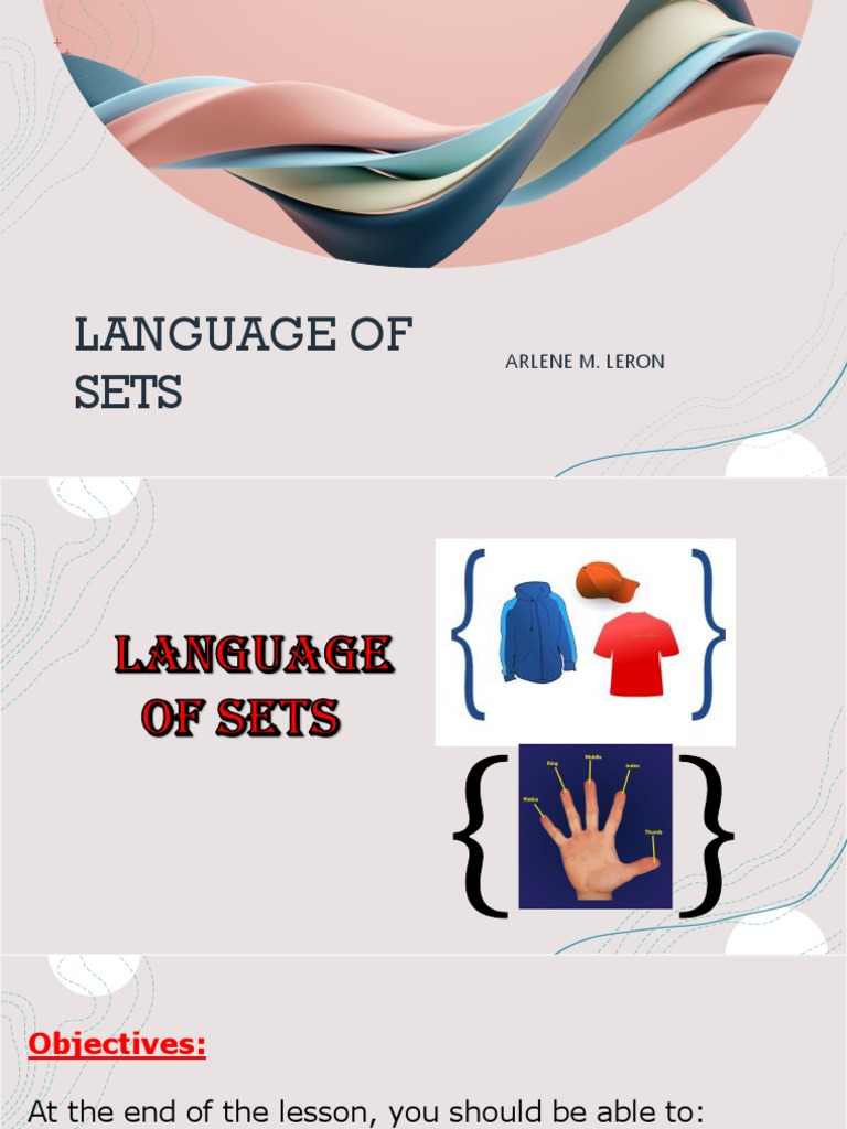 Language of Sets | PDF | Set (Mathematics) | Mathematical Objects