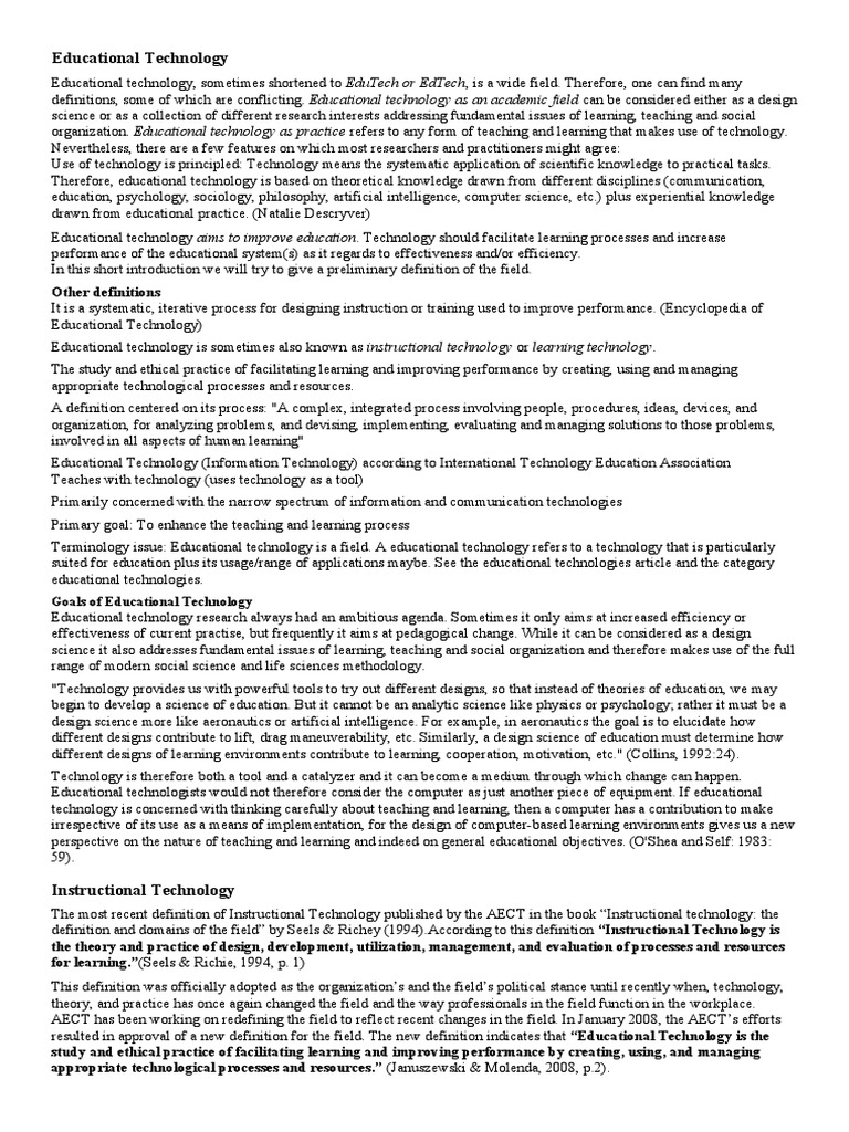 Introduction to Educational Technology | PDF | Computers