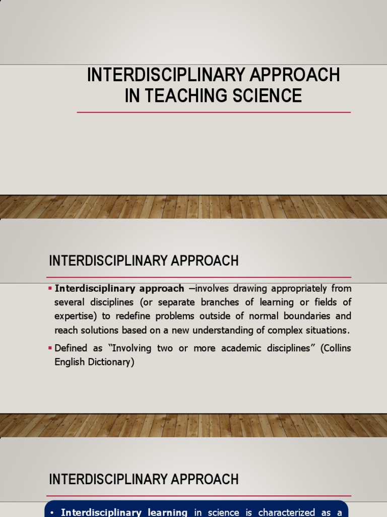 Interdisciplinary Approach | PDF