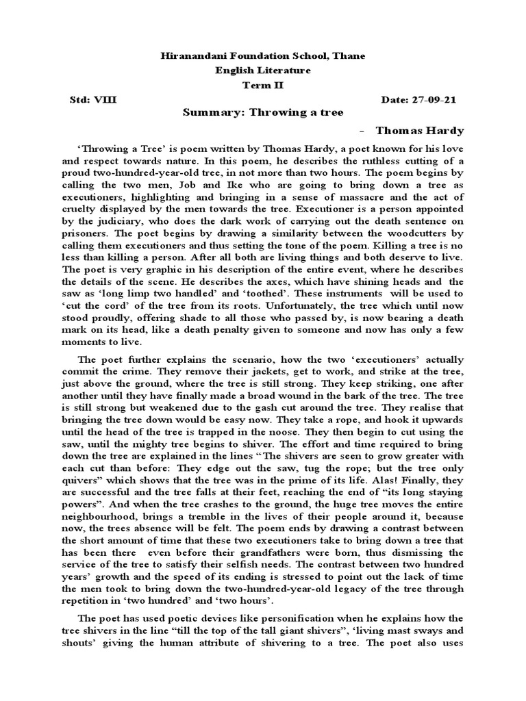 Throwing A Tree | PDF | Trees