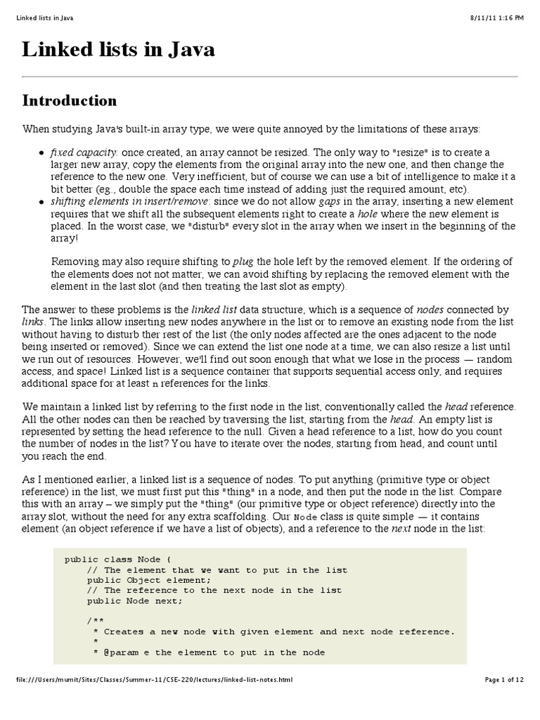 Lecture 3 - Linked List | PDF | Computing | Computer Engineering Lecture 3 - Linked List | PDF | Computing | Computer Engineering
