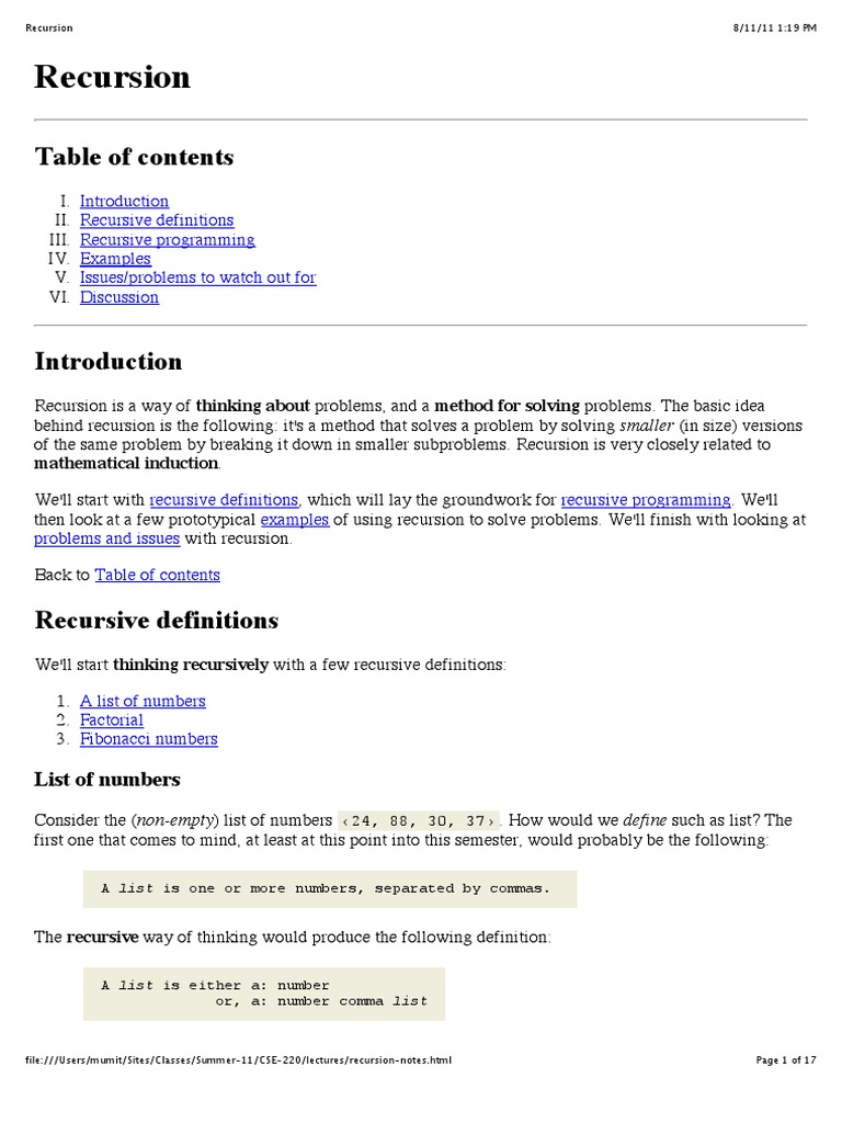 Lecture 10 - Recursion | Download Free PDF | Recursion | String ... Lecture 10 - Recursion | Download Free PDF | Recursion | String ...