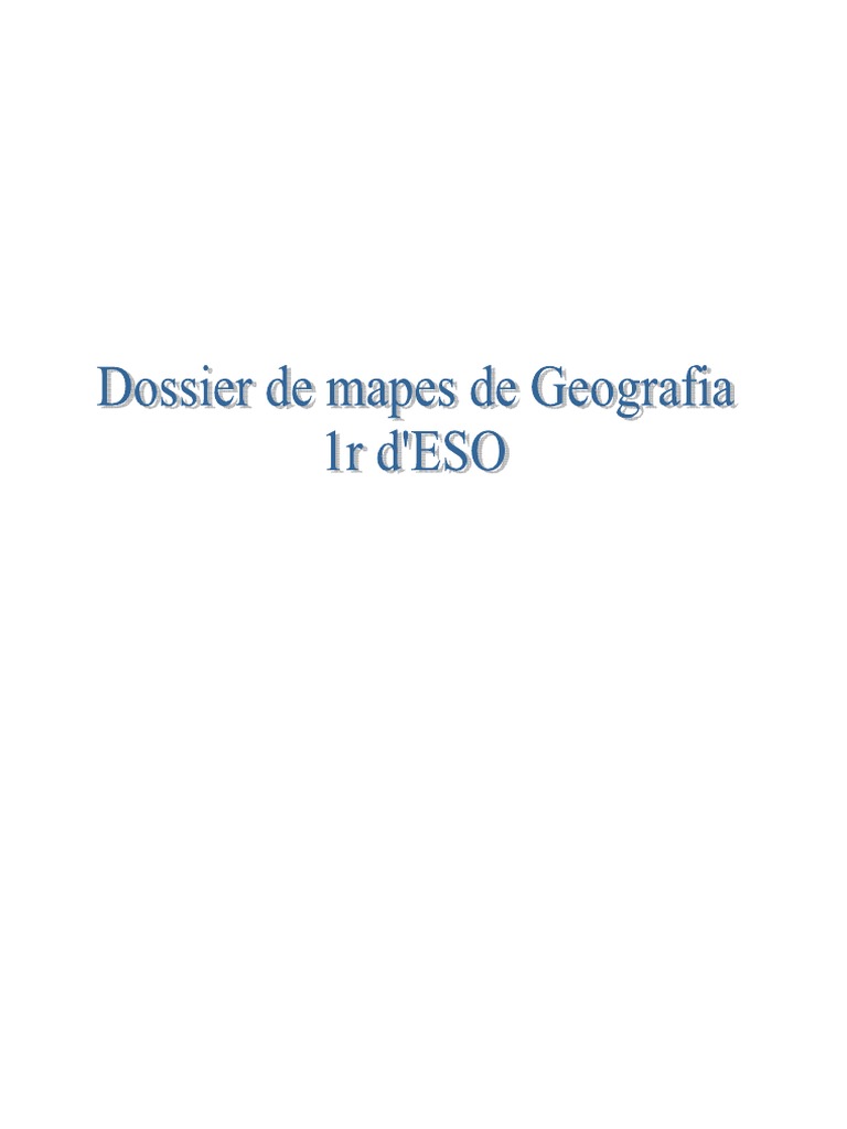 Dossier Mapes 1r Eso | PDF