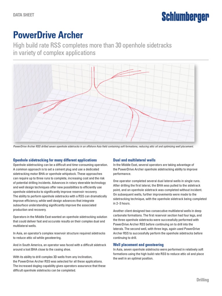 Powerdrive Archer Rss Openhole Sidetracking Ps | PDF | Oil Well ...