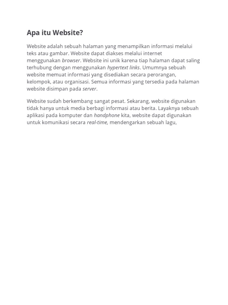 Panduan Dasar Memahami Website dan Server | PDF | Komputer