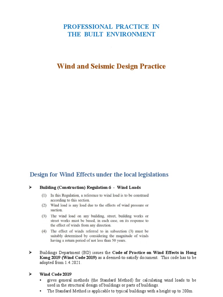Wind and Seismic Design Practice PDF | PDF | Earthquakes | Civil ...