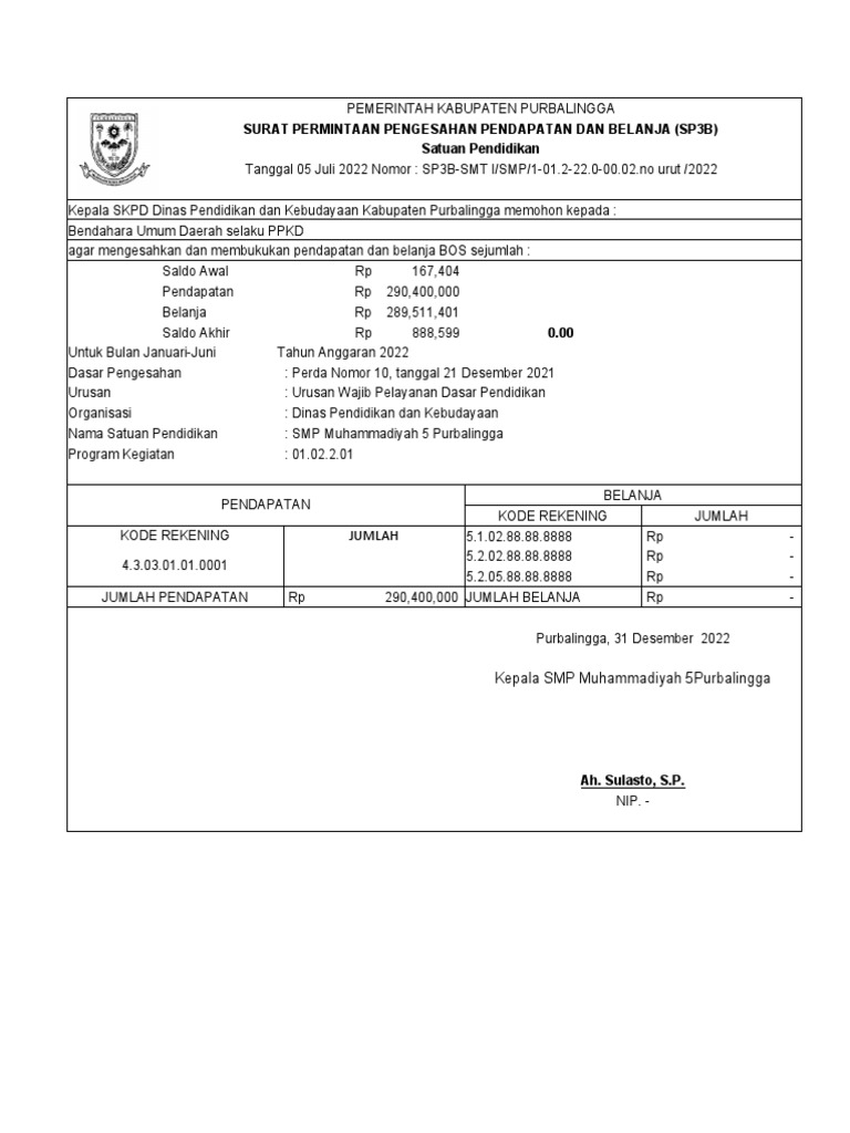 Format SP3B 2022 | PDF