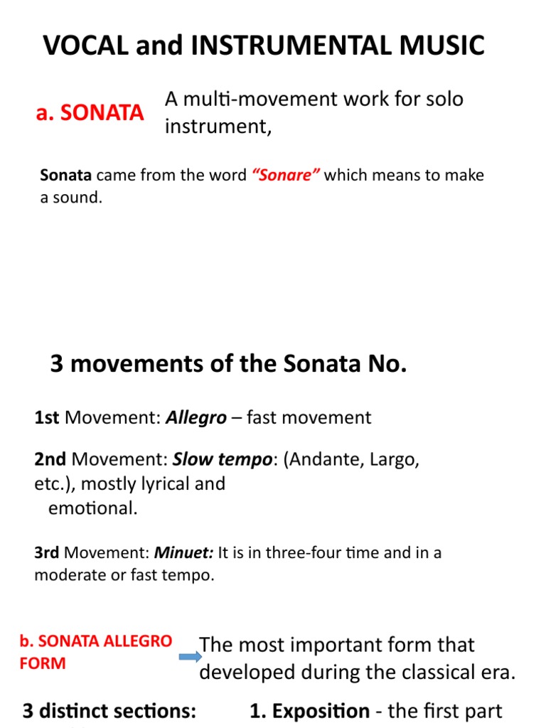 Sonata Allegro Form Explained | PDF