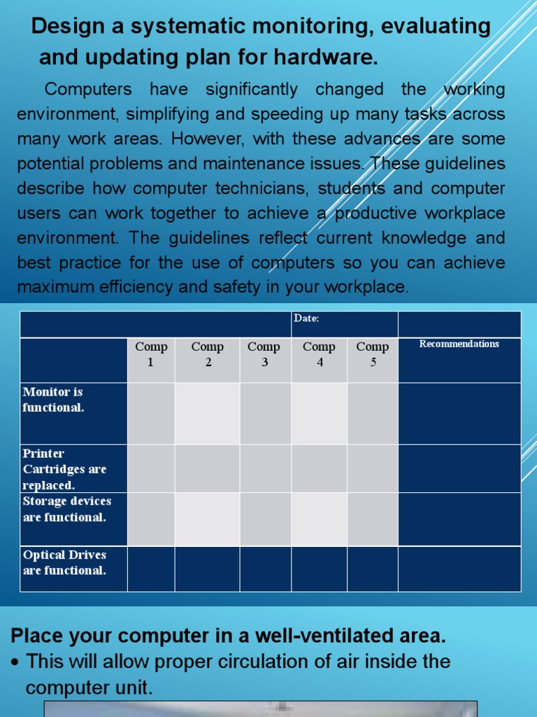 A Systematic Hardware Monitoring, Evaluation and Updating Plan ...