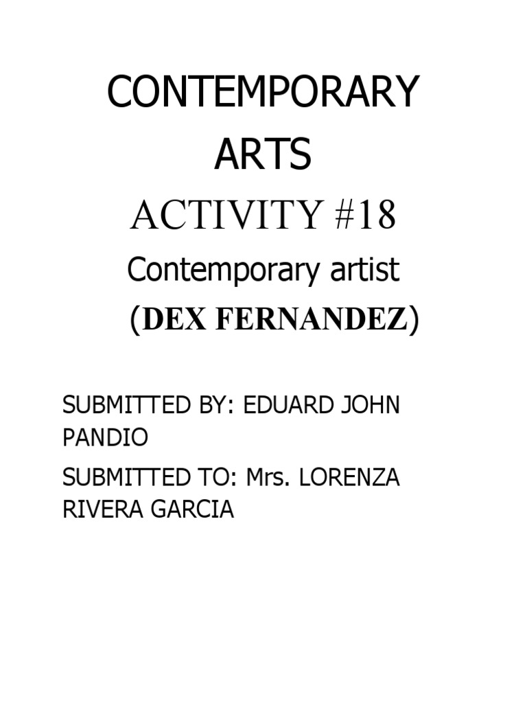 Dex Fernandez: Art and Garapata Identity | PDF | Foreign Language Studies