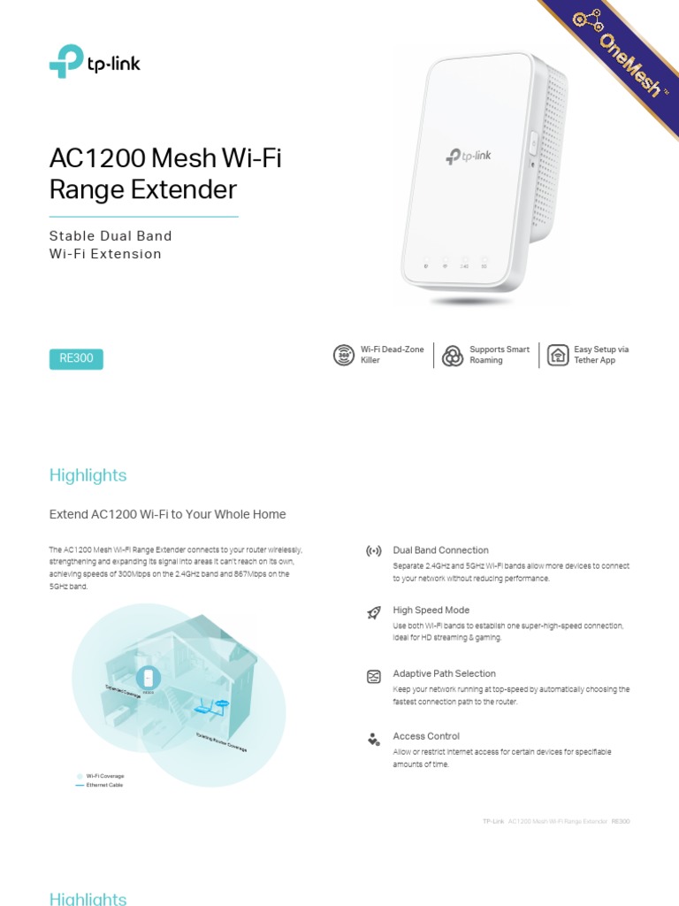 RE300 (EU) 1.0 Datasheet | PDF | Wi Fi | Ieee 802.11