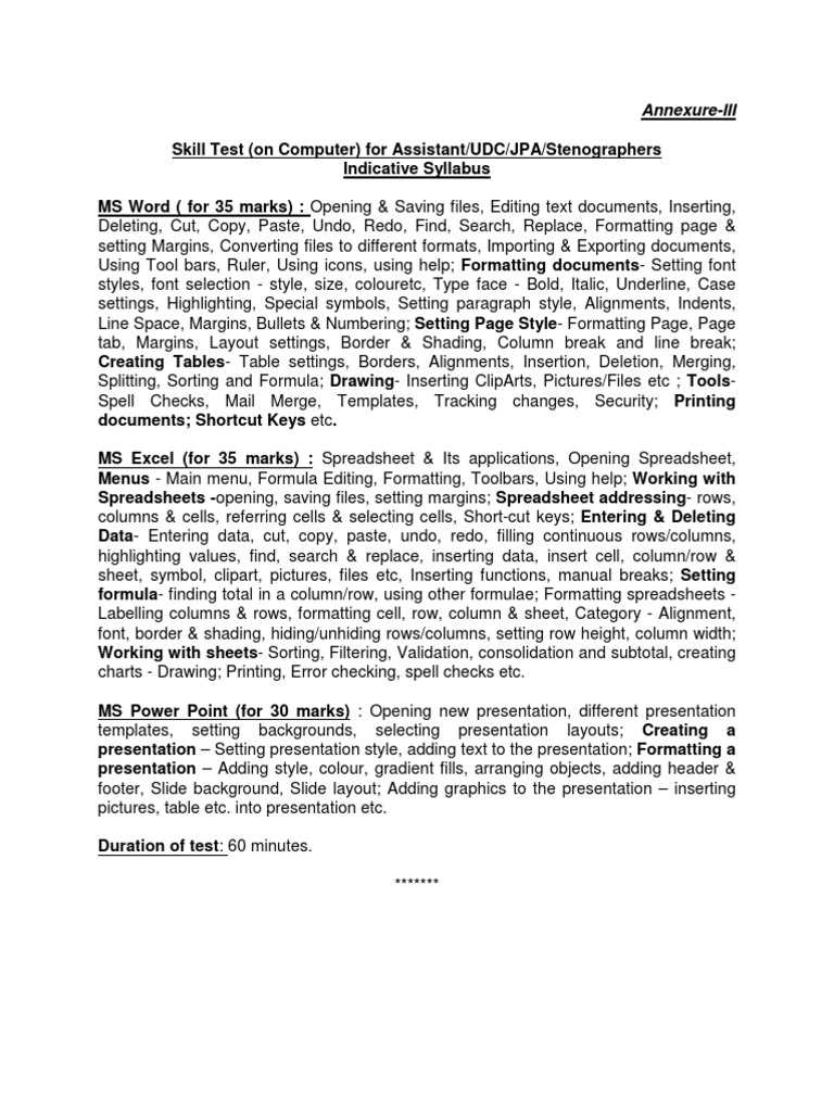 ISRO - Annexure - III | PDF