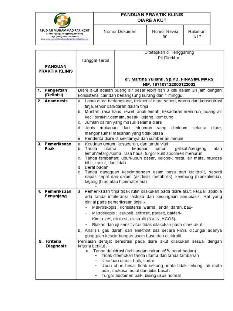 Anak - PPK Diare Akut | PDF